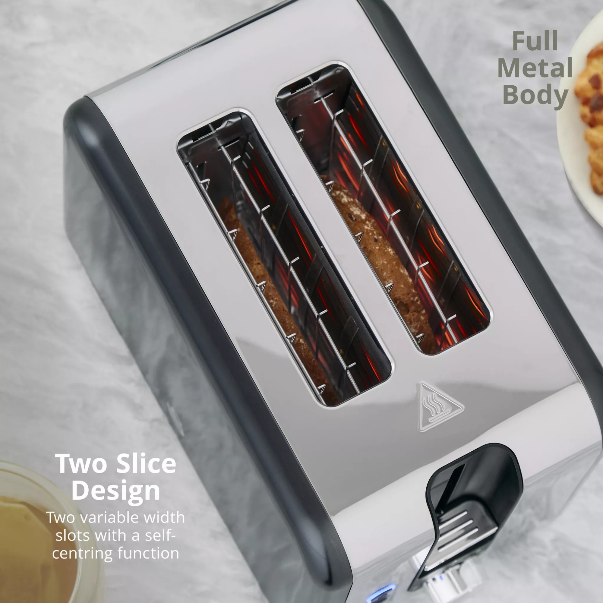 Swan ST19031GRP Solace 2 Slice Toaster - Graphite | Downtown