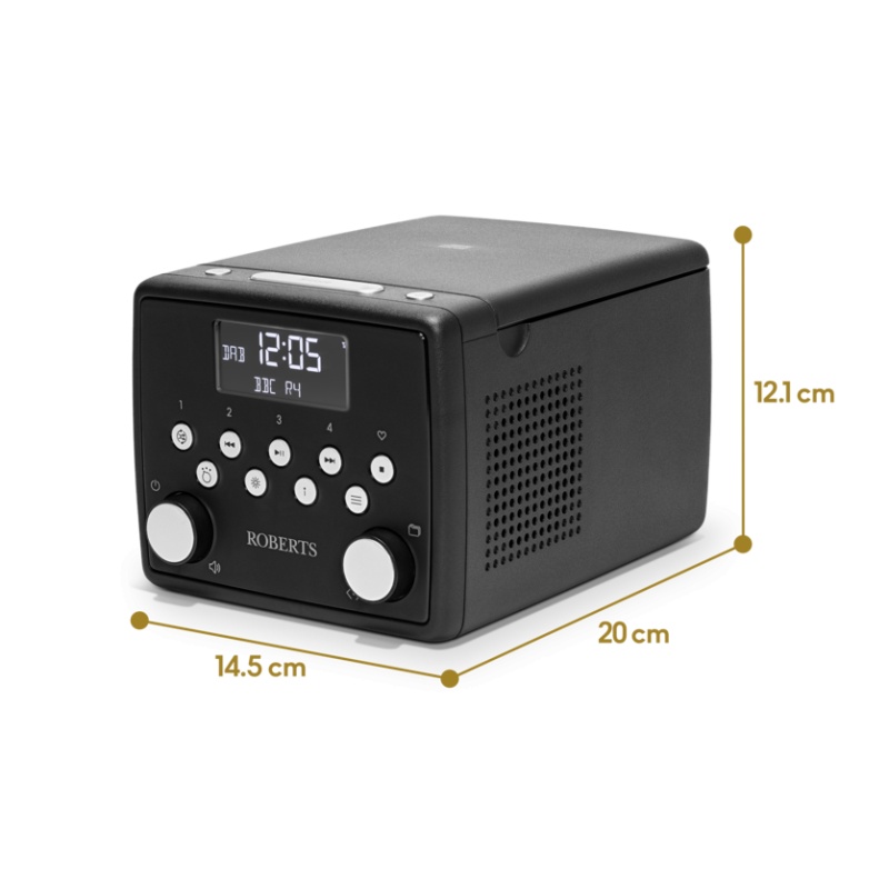 Roberts Sound 49BK DAB+/FM Bedside Radio W/ CD & Bluetooth - Black ...